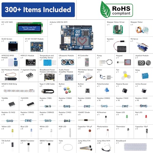 SunFounder Elite Explorer Kit With Original Arduino Uno R4 WiFi, RoHS ...