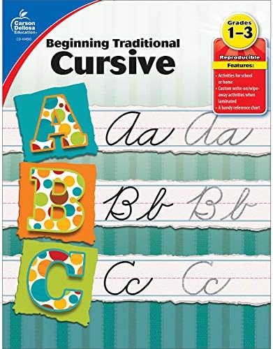 Carson Dellosa Beginning Traditional Cursive Handwriting Workbook For Carson Dellosa Beginning Traditional Cursive Handwriting Workbook For