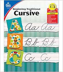 Beginning Traditional Cursive Handwriting Workbook for Kids ...