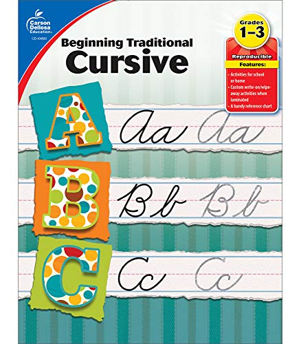 Beginning Traditional Cursive Handwriting Workbook for Kids ...
