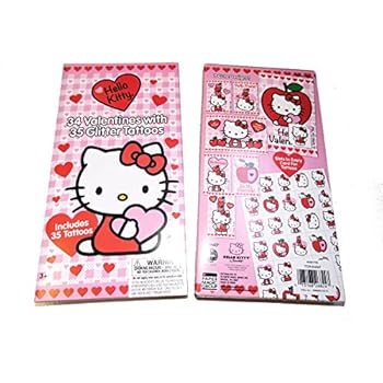 Amazon.com: Hello Kitty Valentine Box with 32 Valentine Cards ...