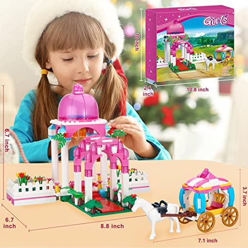BRICK STORY Girls Princess Building Set 367 Pieces Pink Princess Palace ...