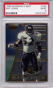 1996 Bowman's Best Ray Lewis Rookie Baltimore Ravens #164 PSA 9 MINT ...