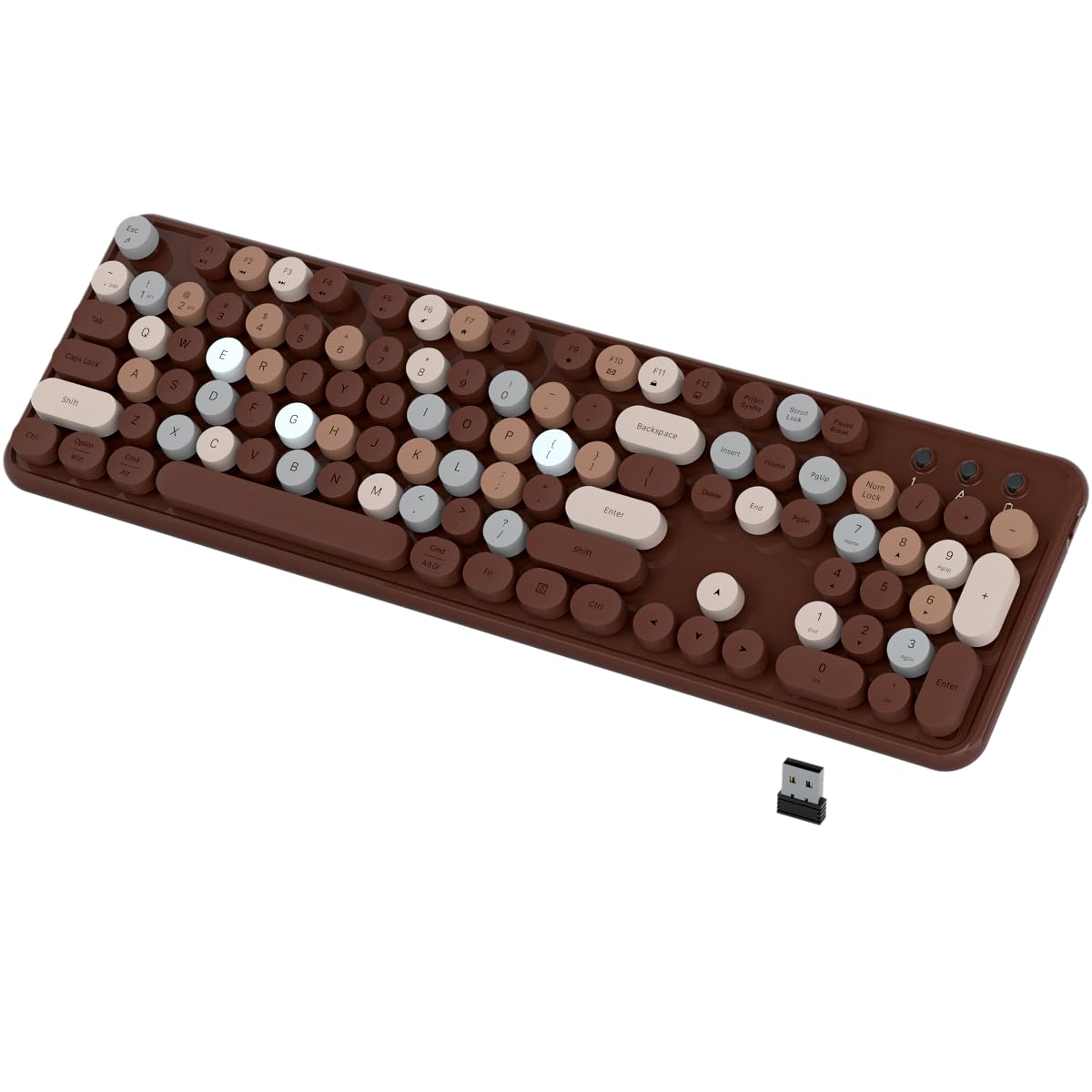 JAMfit Dual Mode Wireless Bluetooth Keyboard, Retro Typewriter Cute ...