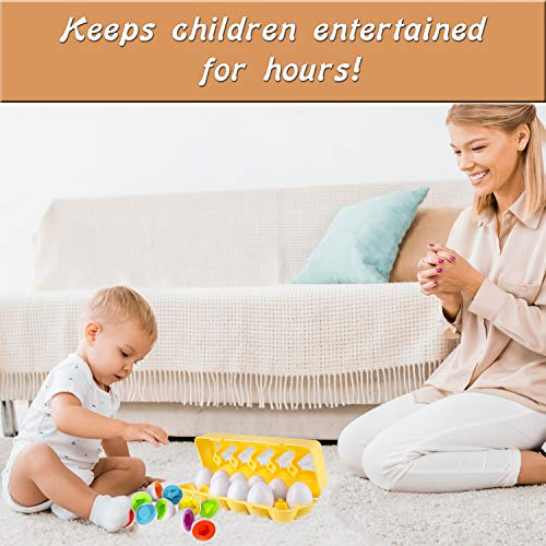 Color & Shapes Matching Egg Toy - Shape Sorting & Color Recognition ...