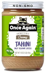 Amazon.com : Once Again Organic Sesame Tahini, 16oz - Salt Free ...