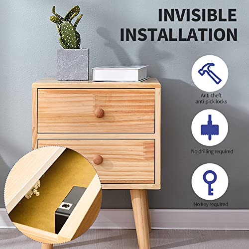 RFID Cabinet Lock, 1-Pack NFC Supported Hidden DIY Electronic Lock Kit ...