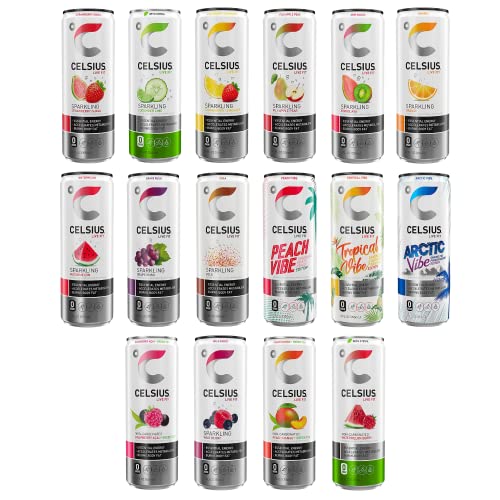 CELSIUS Energy Drink - (Pack of 12) - Slim Cans, Variety Pack Assorted ...