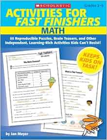 Amazon.com: Activities for Fast Finishers: Math: 55 Reproducible ...