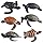 Flormoon Turtle Figurines - 6pcs Realistic Ocean Sea Animal - Plastic ...