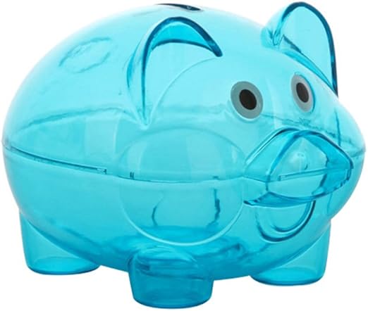 Amazon.com : Softmusic Clear Lovely Piggy Bank Plastic Coin Cash Money ...