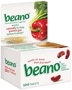 Amazon.com : Beano Gas Prevention Tablets, 100 ct : Gas Relief ...