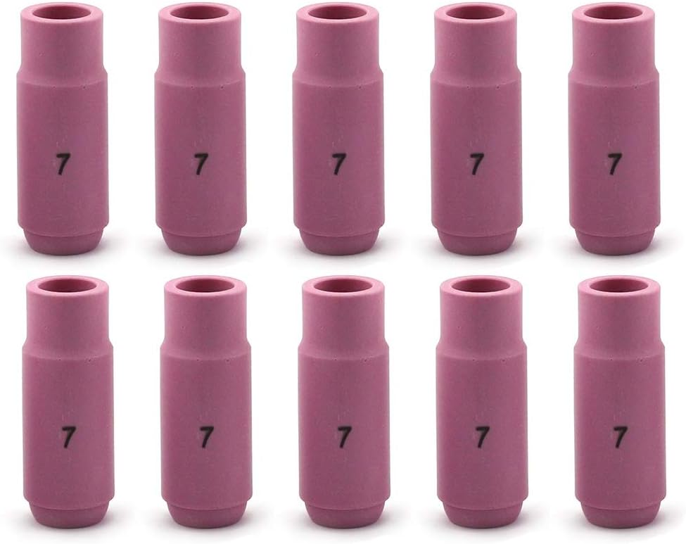 10 Alumina Ceramic Cup Nozzles 10N47#7 for TIG Welding Torch 17, 18 and ...
