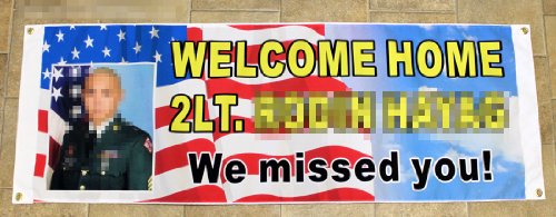 Buy 1.6ftX4ft Custom Personalized Welcome Home US Army Soldier Marine ...