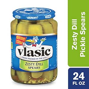 Amazon.com: Vlasic Zesty Dill Pickle Spears, Keto Friendly, 24 FL OZ ...