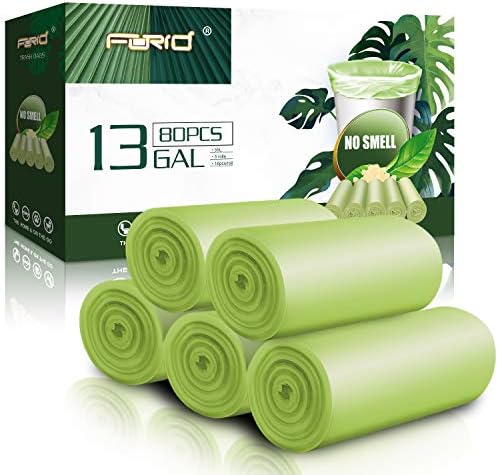 FORID Plastic Kitchen Trash Bags - 13 Gallon Medium Garbage Bags ...