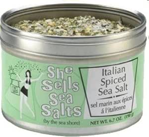 Amazon.com : She Sells Sea Salt Italian Spiced Sea Salt (6.7 oz. tin ...