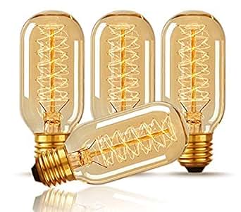 CTKcom T45 25W Vintage Antique Light Bulbs w/E26 E27 base(4 Pack ...