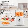 KTMAII CY-312 Food Processor and Blender with 5 Cup Mixing Bowl, 2 ...