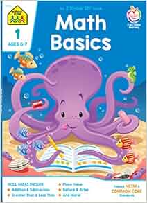 School Zone - Math Basics 1 Deluxe Edition Workbook, Ages 6 to 7 ...