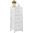 Amazon.com: Hoorlang Narrow White Storage Cabinet with 3 Drawers for ...