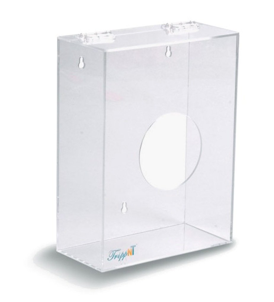 TrippNT 50043 Clear Acrylic Hairnet Dispenser, Small, 11" W x 8.5" H x ...