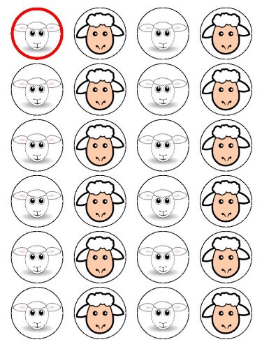 12 Sugar Mini Sheep- Beautiful Edible Cake Decorations: Amazon.co.uk ...