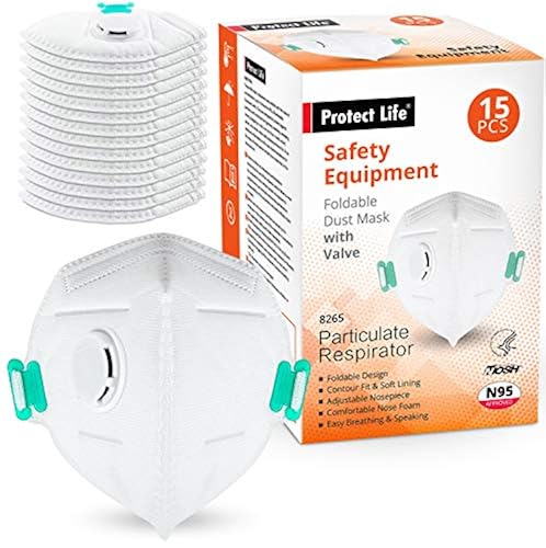 Disposable Dust Masks for face - NIOSH Certified - Safety N95 ...