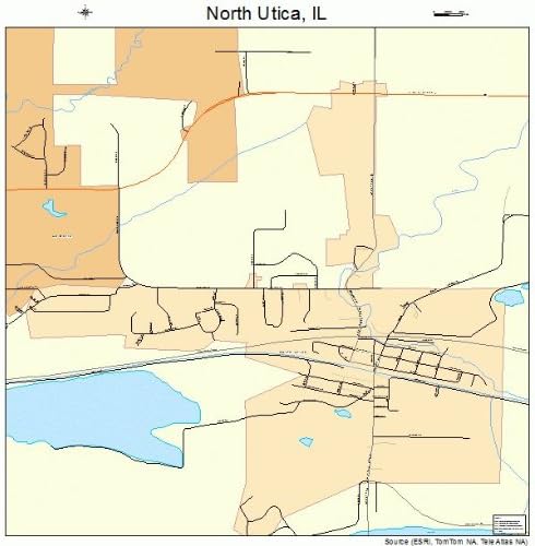 Amazon.com: Large Street & Road Map of North Utica, Illinois IL ...