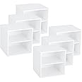 Amazon.com: Simply Tidy Six White Modular Compartment Cubes with Shelf ...