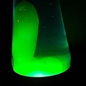 Lava Lite 2124 Classic 14.5-Inch 20-Ounce Silver Lava Lamp, Yellow Wax ...