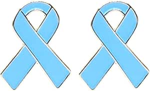 Amazon.com: 2 Light Blue Prostate Cancer Awareness Jewelry-Quality ...