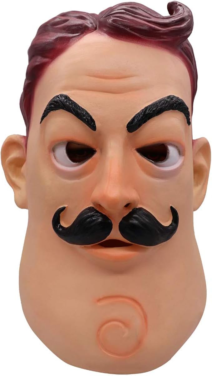Hello Neighbor Horror Game Latex Mask Halloween Cosplay Costume ...