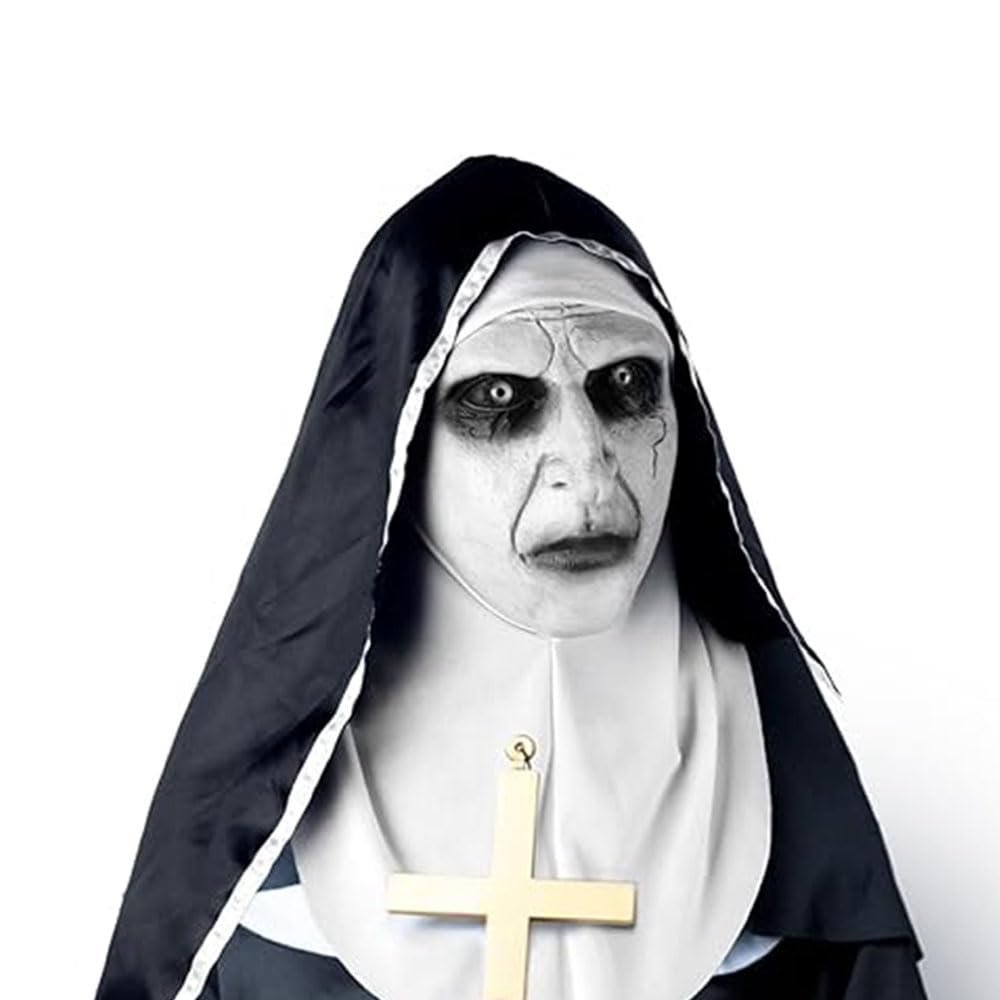 MAITING Nun Scary Latex Mask - The Nun Mask?Latex Mask Halloween Nun ...