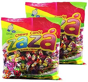 Amazon.com : Zaza Assorted Bulk Chewy Candy, Colorful Flavorful Fruity ...