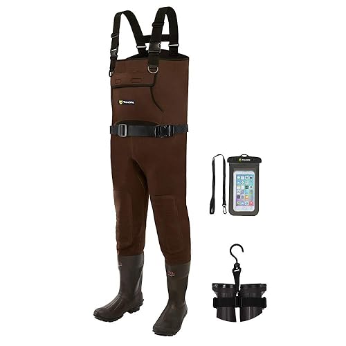 TIDEWE Neoprene Waders, Cleated Bootfoot Men Chest Waders, Waterproof ...