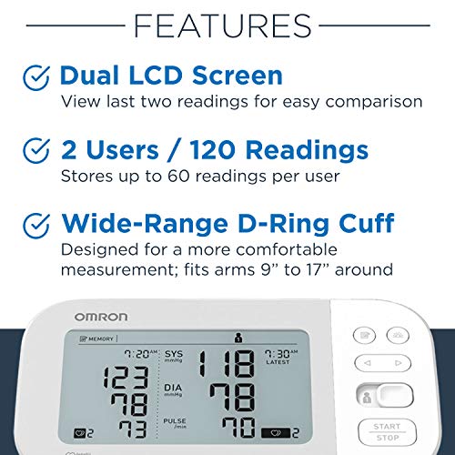 OMRON Gold Blood Pressure Monitor Premium Upper Arm Cuff Digital OMRON Gold Blood Pressure Monitor Premium Upper Arm Cuff Digital