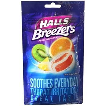 Amazon.com: Halls Cough Drops Breezers Tropical Chill 25 Ct (pack of 6 ...