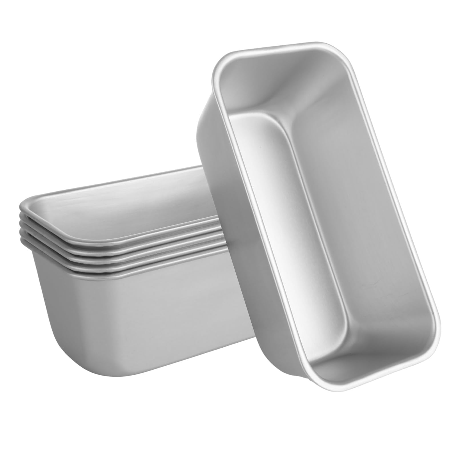 AKOLAFE 6 Pack Aluminum Loaf Pans 8x4 Inch Banana Bread Pan for ...