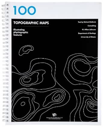 American Educational 100 Topographic Maps Book, 11" Height x 8-1/2 ...