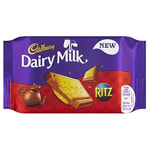 Cadbury Dairy Milk Chocolate with Ritz Biscuit Bar, 35g (Pack of 18 ...