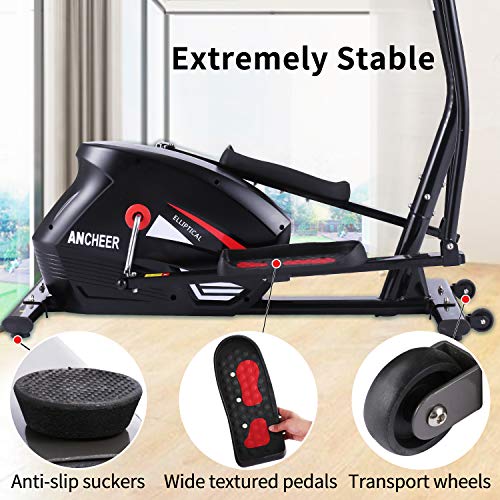 ANCHEER Elliptical Cross Trainer Machine for Home Use, Magnetic & Quiet ...