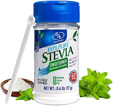 Stevia Powder 100% Pure, 0.6 Oz, No Artificial Sweetener, 620 Servings ...