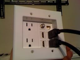 Leviton 690-W 15 Amp, 2-Gang Recessed Device with Duplex Receptacle and ...