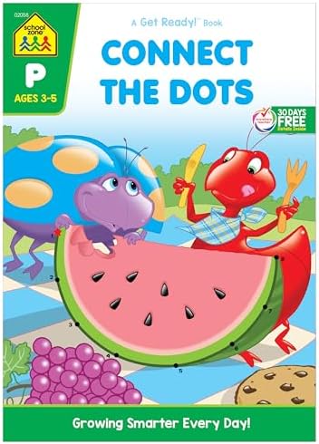 School Zone - Connect the Dots Workbook - Ages 3 to 5, Preschool to ...
