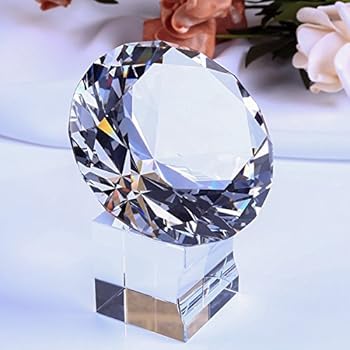 Amazon.com: 120mm 5" Original Crystal Diamond Jewel Paperweight: Home ...