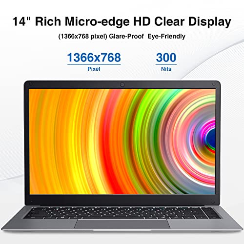 BiTECOOL Windows 11 Laptop, 14 inches HD Clear Display, Intel Celeron J4005 Dual Core, 6GB RAM ...