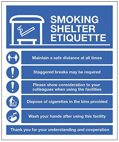 Caledonia Signs 28571K Smoking shelter COVID19 guidelines – BigaMart