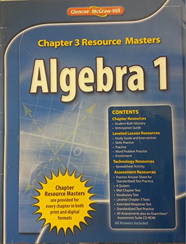Glencoe Algebra 1 2008 Chapter 3 Resource Masters: Glencoe ...