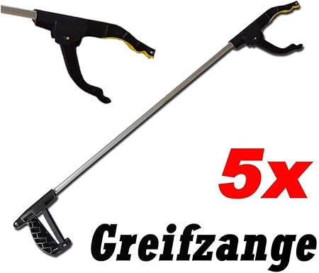 Hillfield 5 Stück Greifer Müllzange Greifarm Müll Greifer Greifzange ...